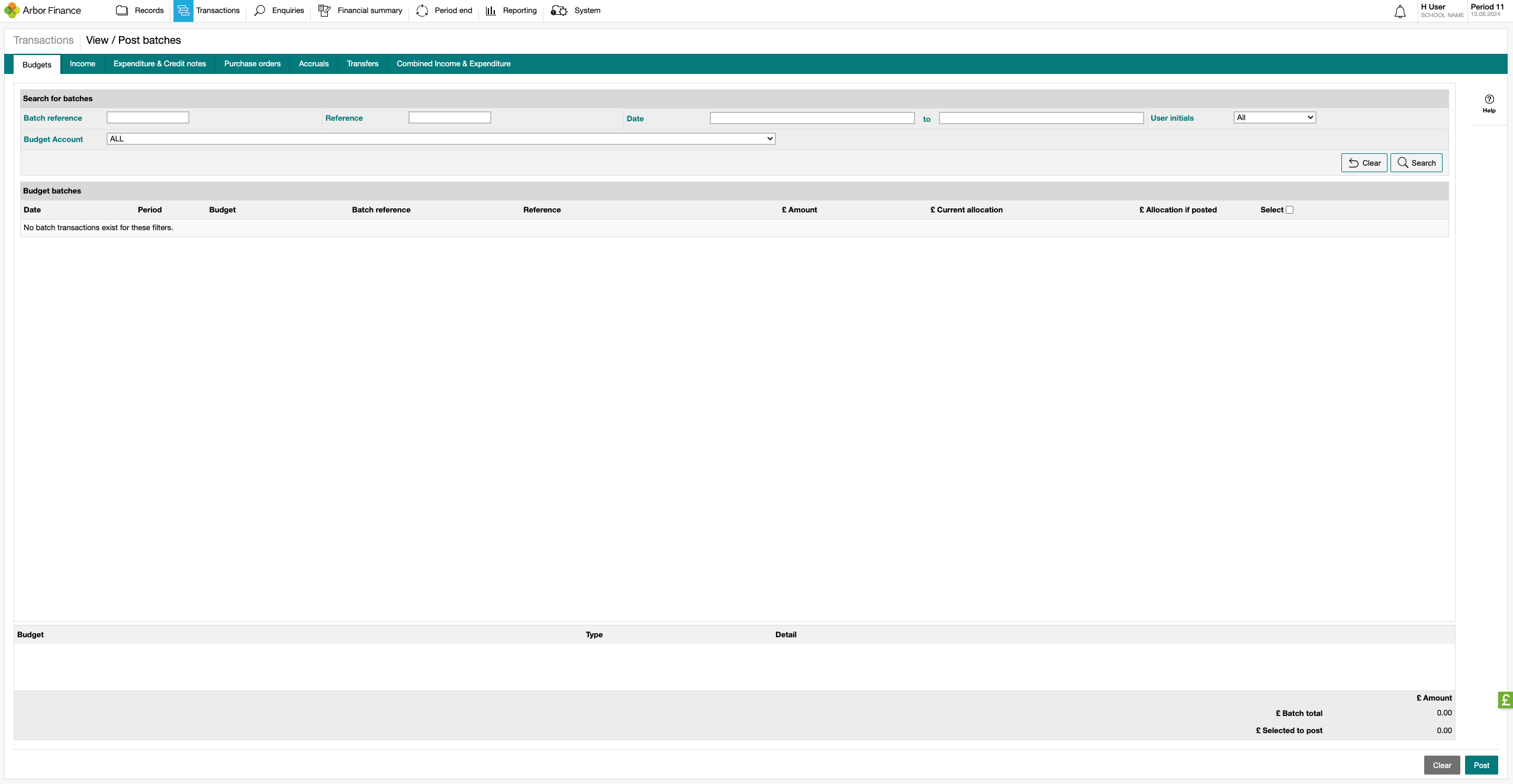 Batched Income transactions – Arbor Finance