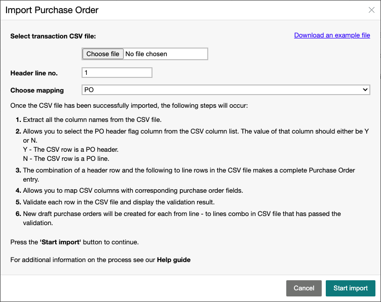Import Purchase Order – Arbor Finance