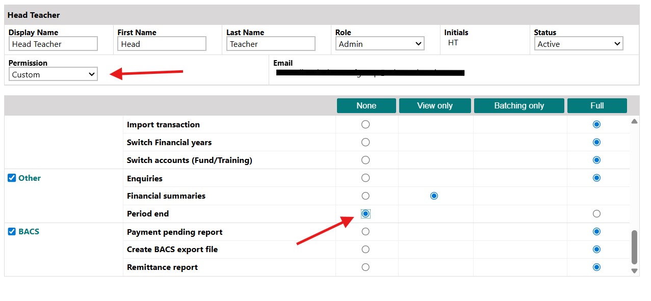 Managing user roles and permissions – Arbor Finance