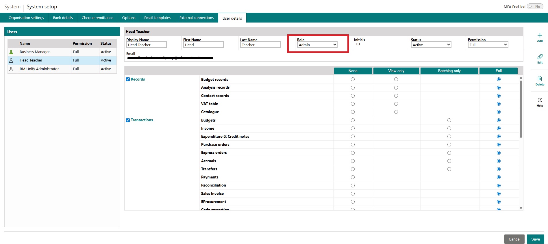 Managing user roles and permissions – Arbor Finance