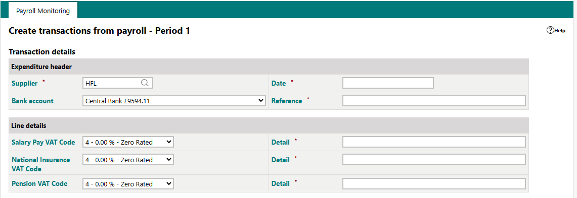 Creating Transactions from Payroll – Arbor Finance