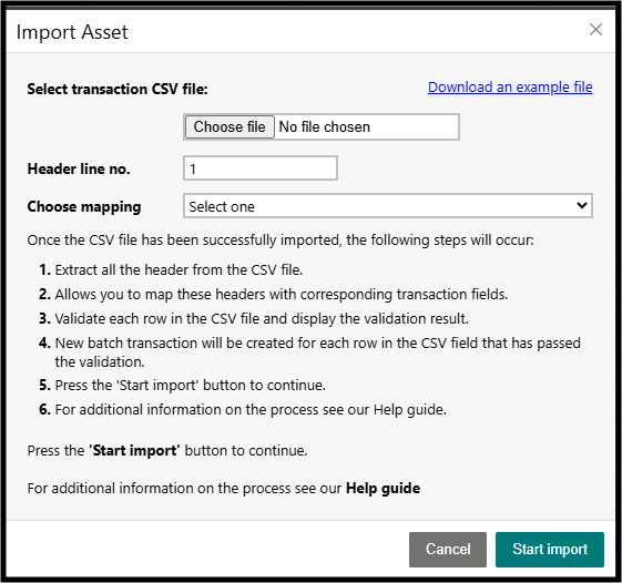 Importing Assets – Arbor Finance